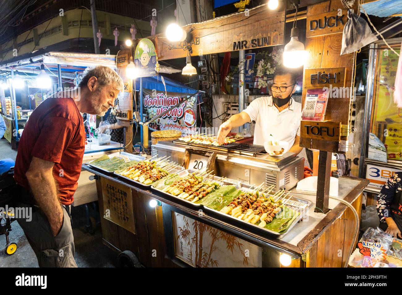 Pai night street market or known as walking street operates daily at ...