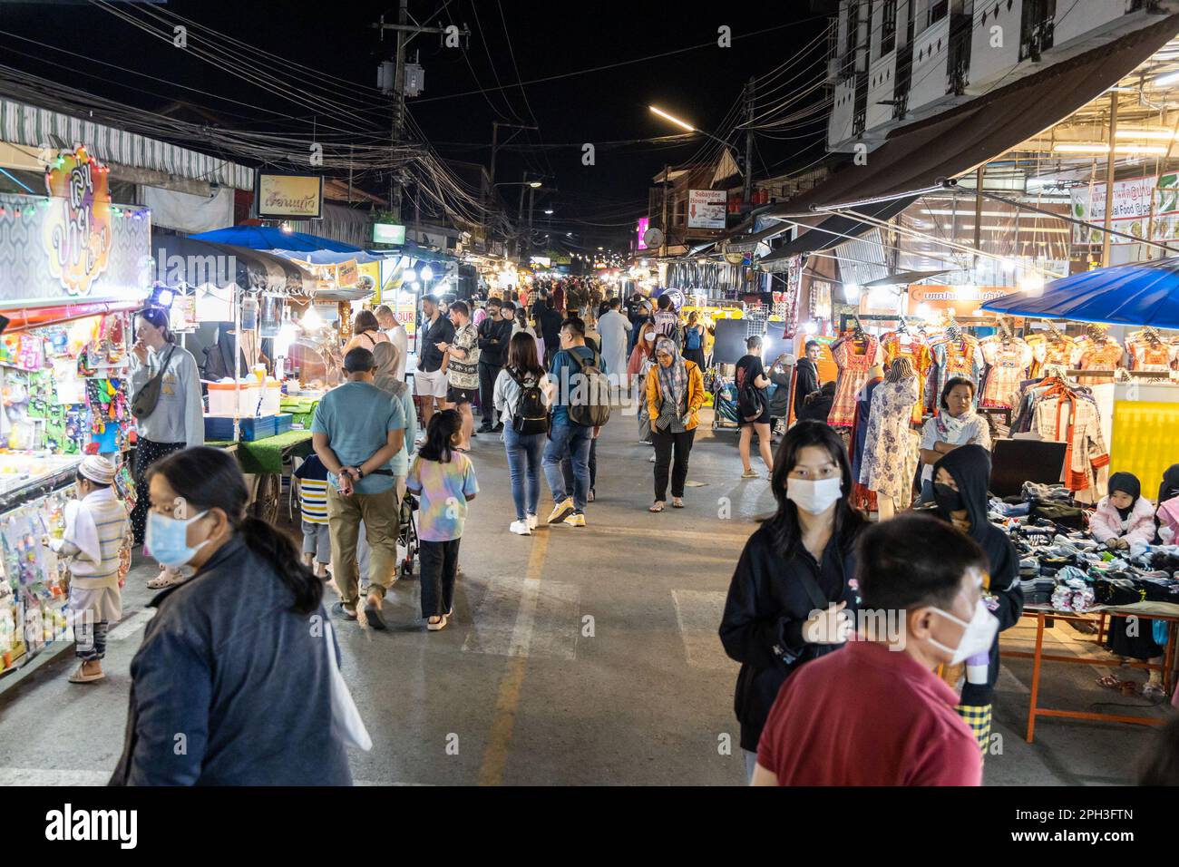Pai night street market or known as walking street operates daily at ...