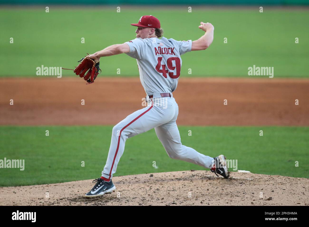 Baton Rouge, LA, USA. 25th Mar, 2023. Arkansas starting pitcher Cody ...