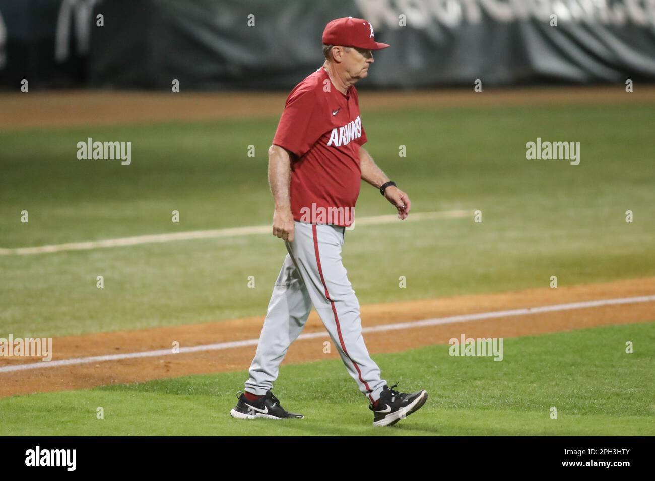 Baton Rouge, LA, USA. 25th Mar, 2023. Arkansas Head Coach Dave Van Horn ...
