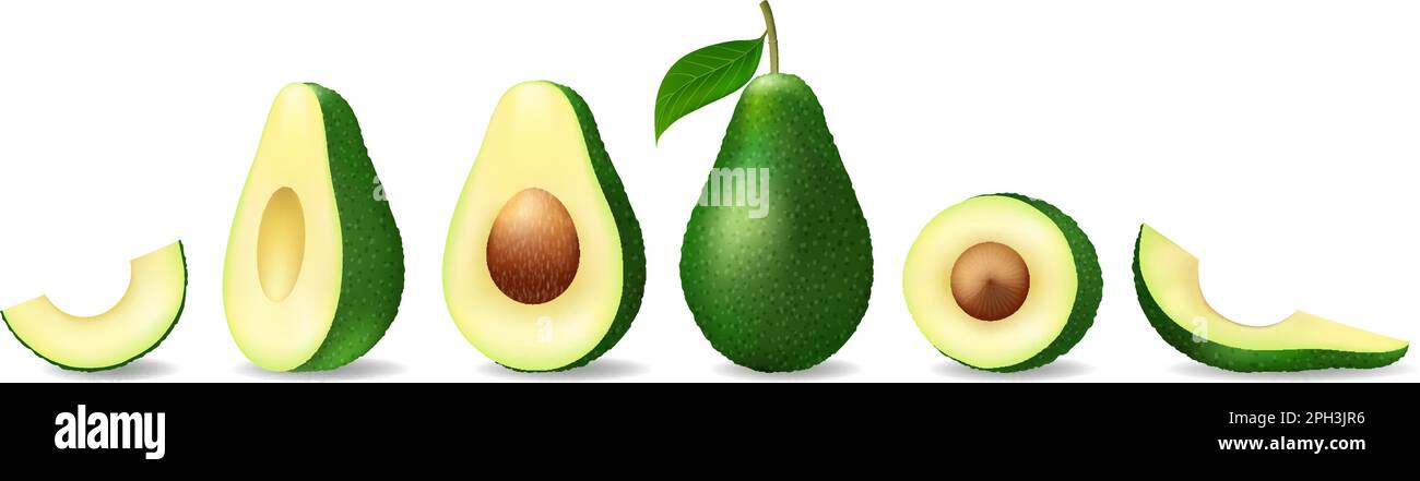 Avocado ingredients set Stock Vector Image & Art - Alamy