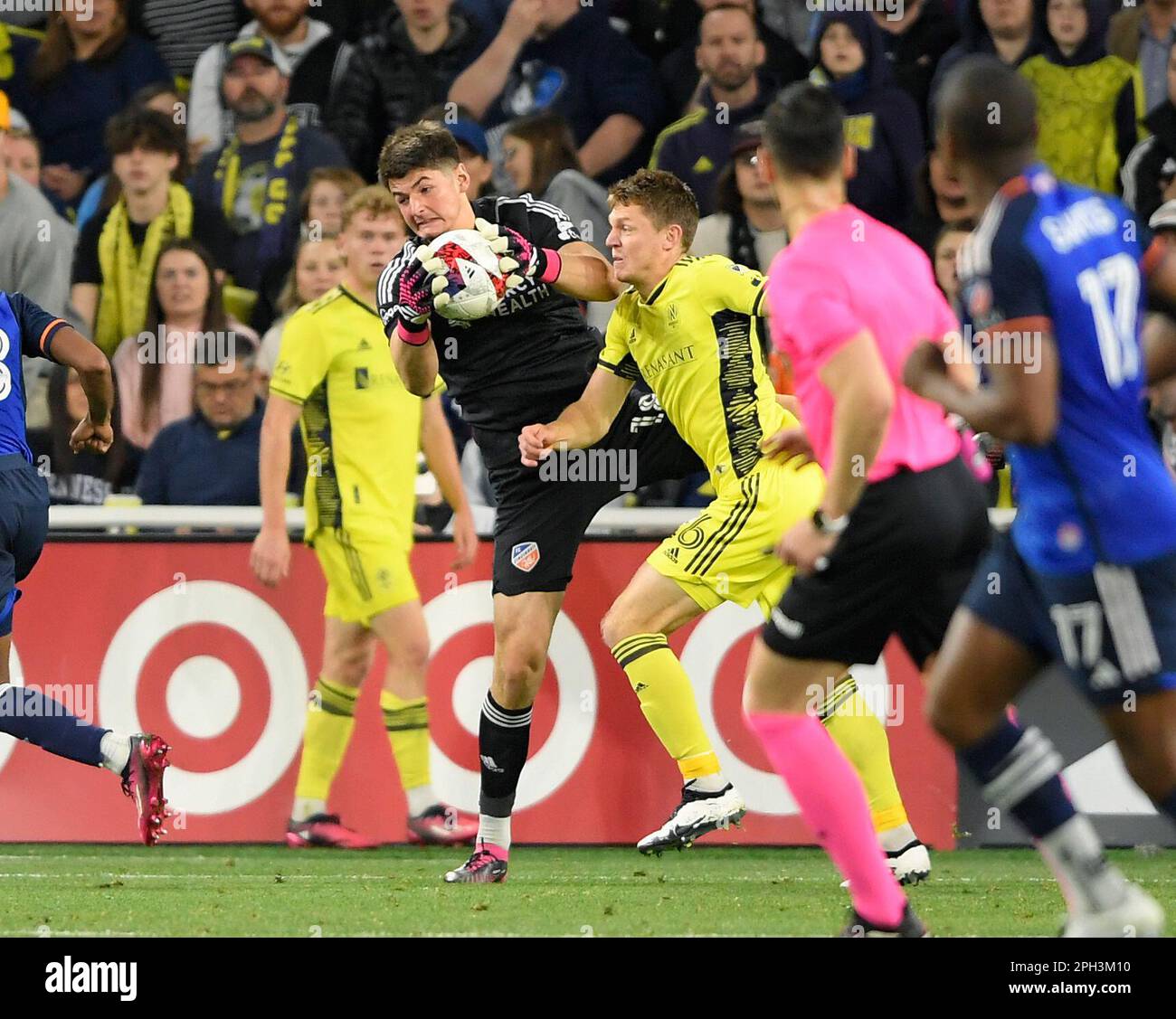 March 25, 2023: FC Cincinnati goalkeeper Roman Celentano (18) makes a ...