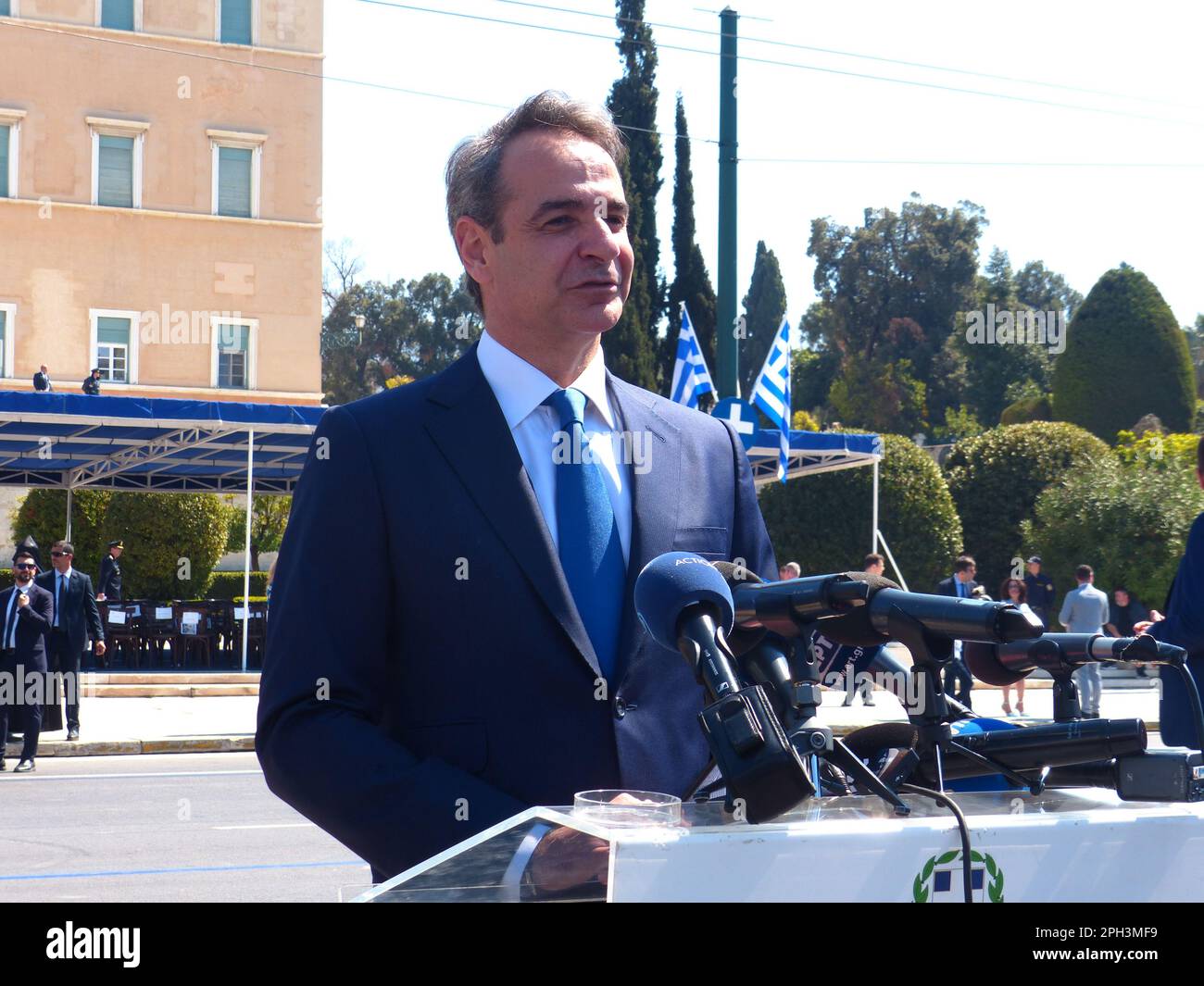 News conference by greek leadership hi-res stock photography and images ...