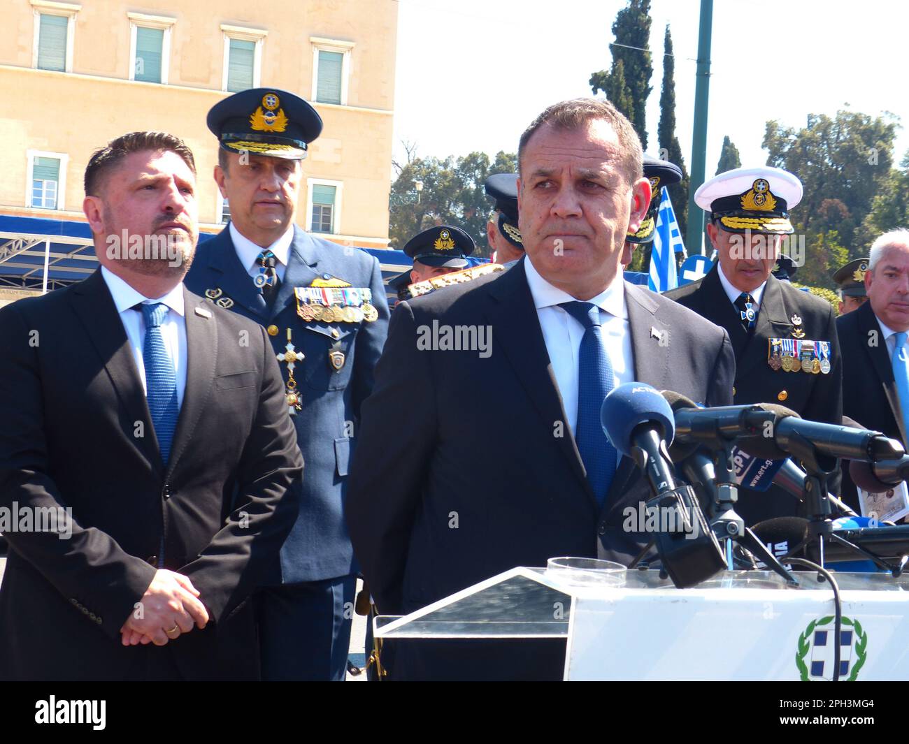 News conference by greek leadership hi-res stock photography and images ...