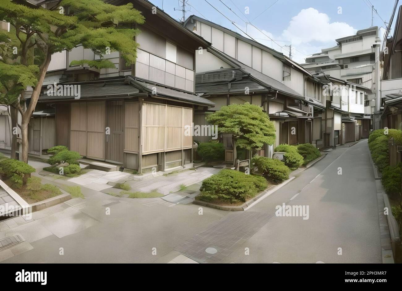 Japanese village life hi-res stock photography and images - Alamy