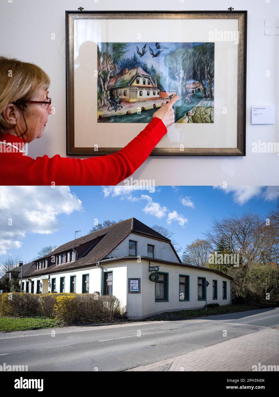 Varel, Germany. 25th Mar, 2023. The image combo shows (above) Konstanze ...