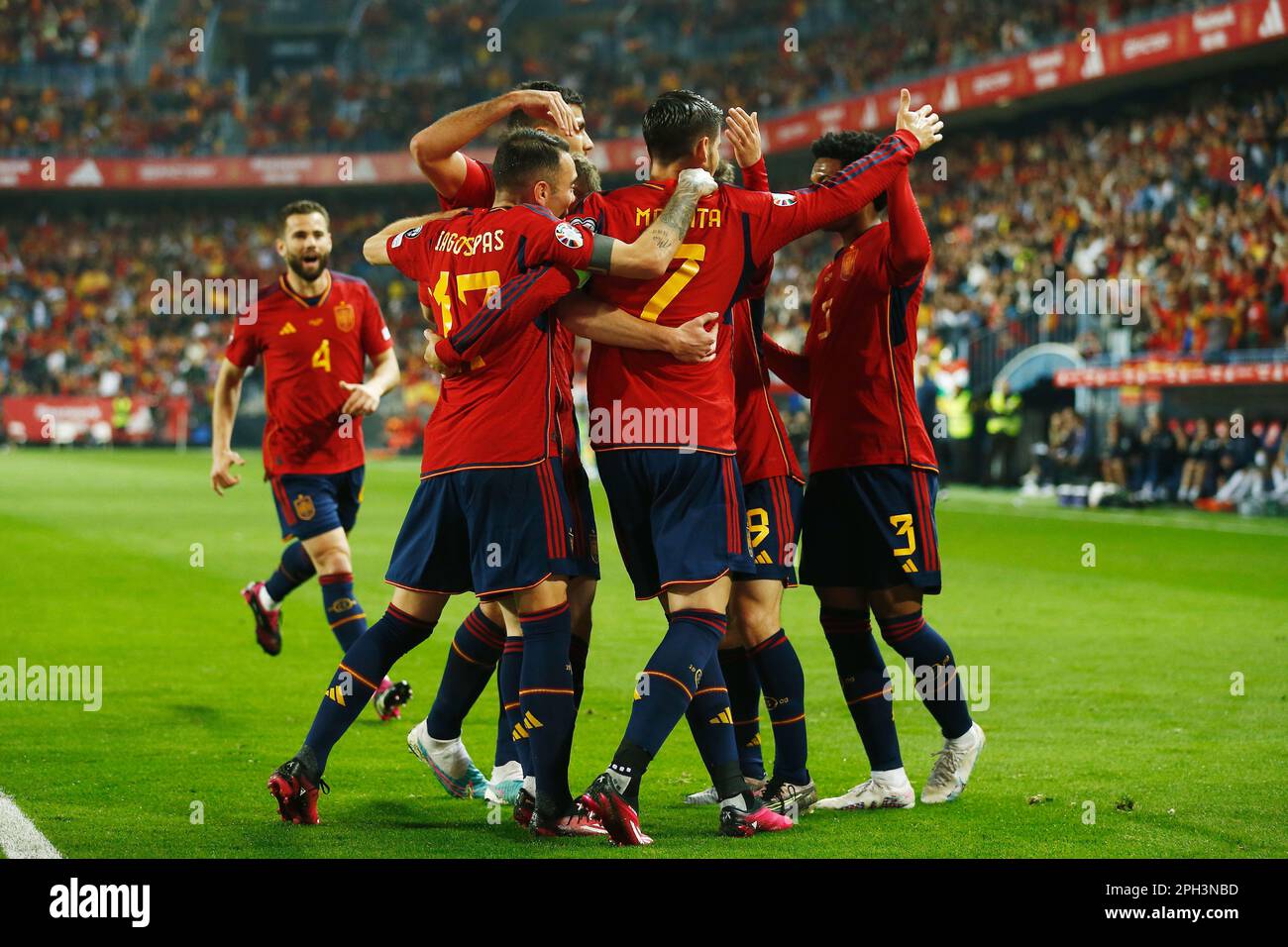 Malaga, Spain. 25th Mar, 2023. Spain team group (ESP) Football/Soccer ...
