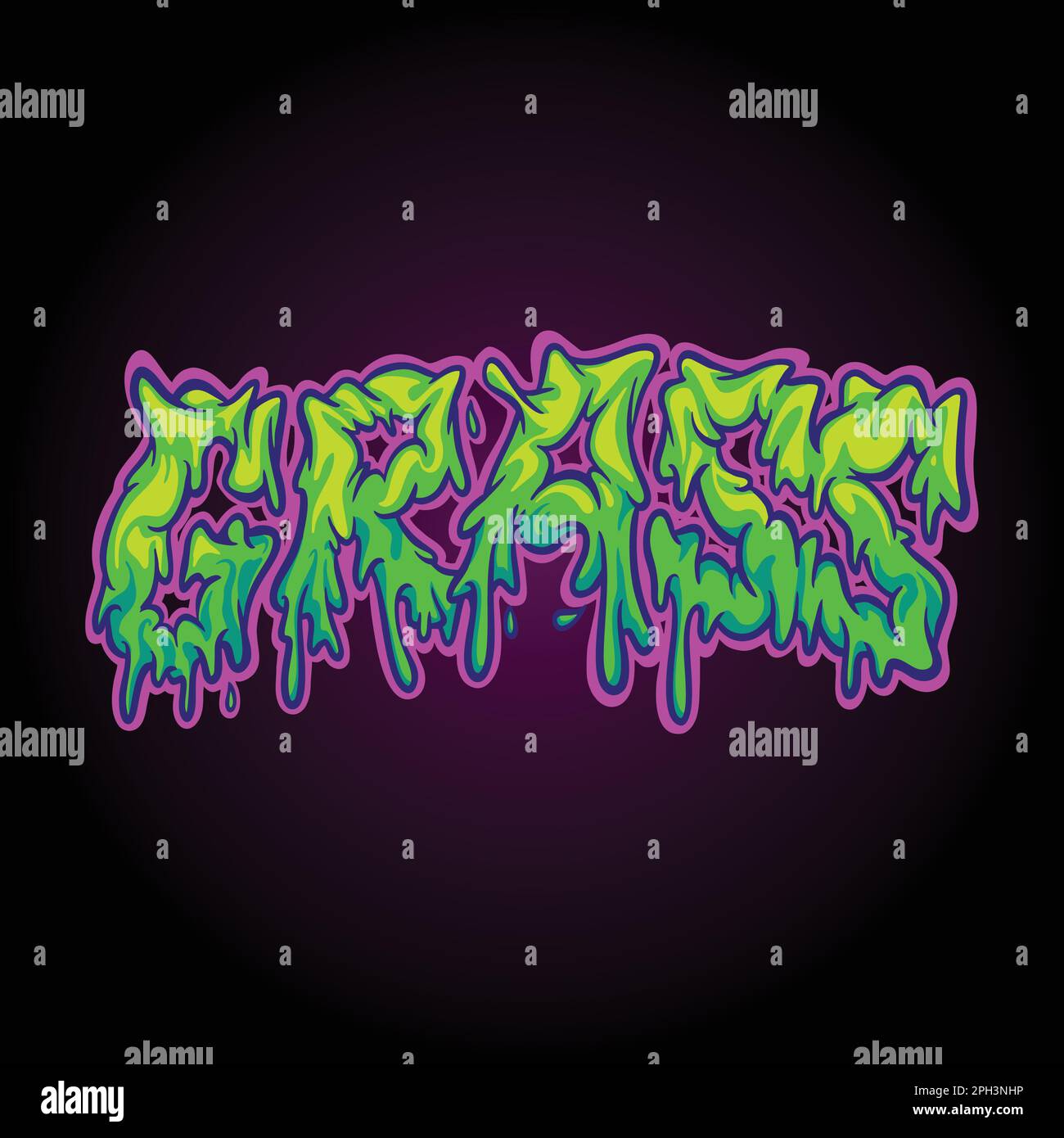 Melted weed grass word lettering text illustrations vector for your ...