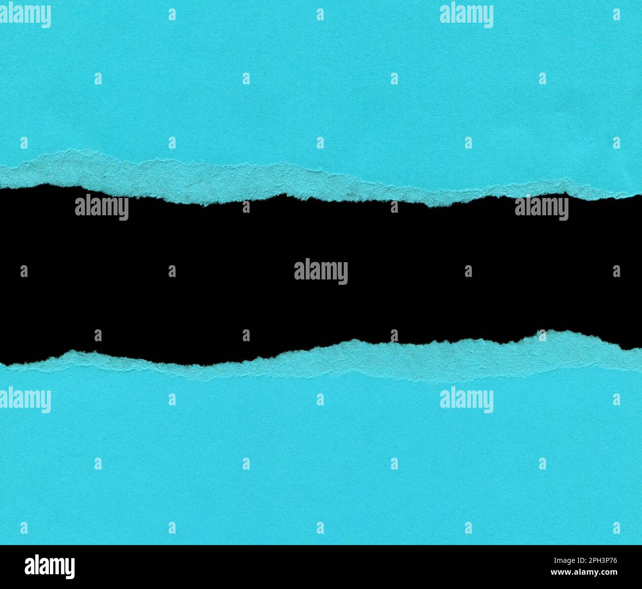 Torn blue paper with space for your message on black background Stock Photo - Alamy
