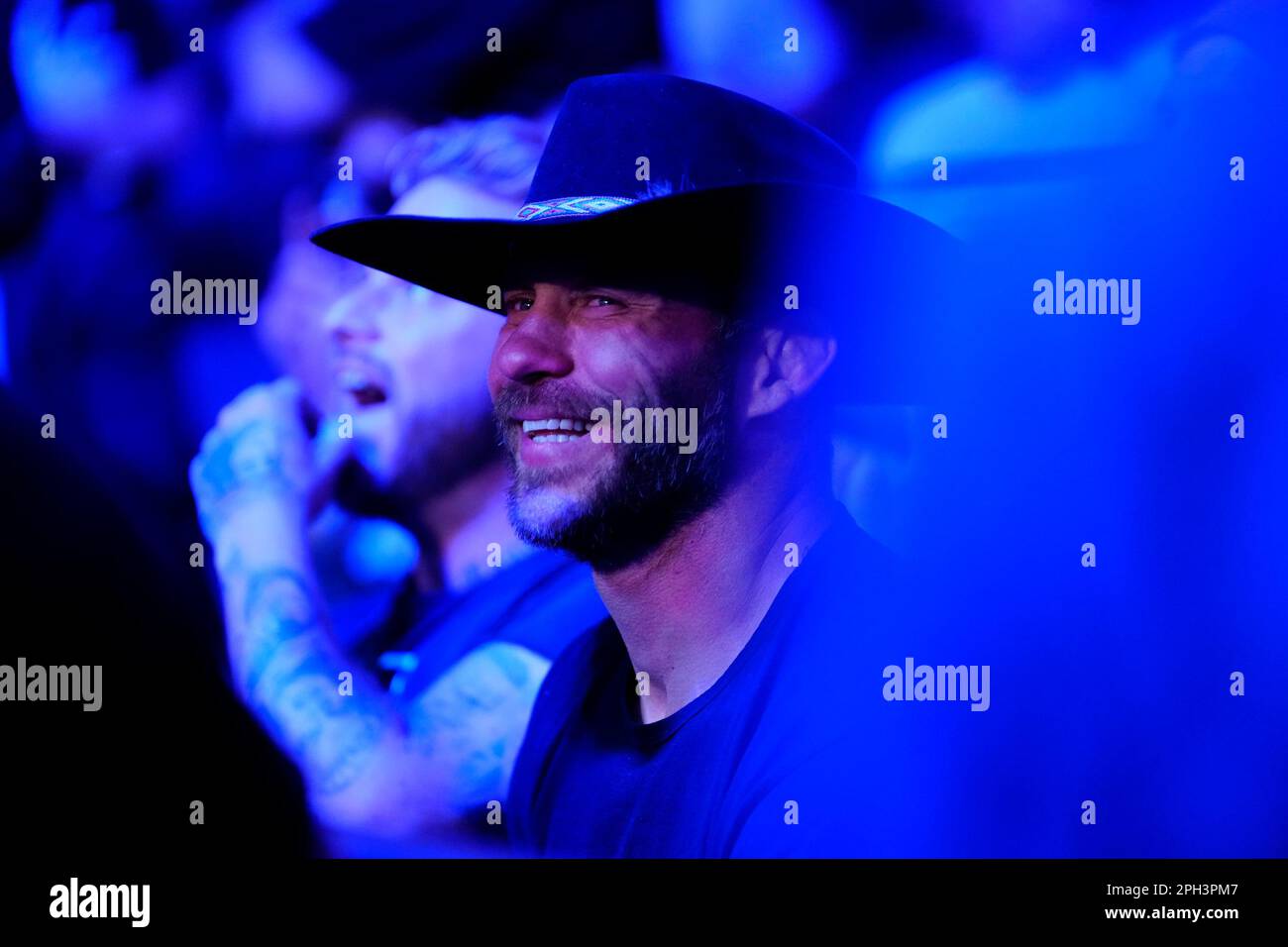 SAN ANTONIO, TEXAS - March 25: Donald "Cowboy" Cerrone reacts to his ...