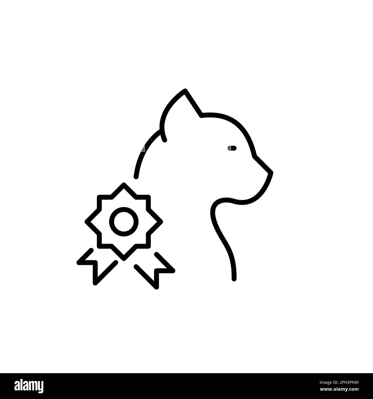 Award-winning cat. Cat profile with prize. Pixel perfect, editable ...