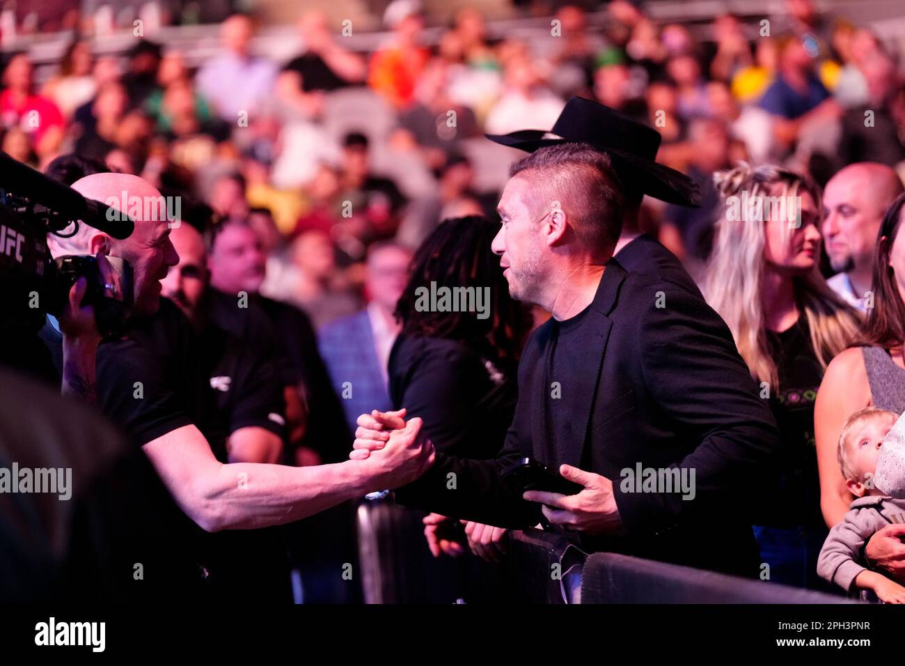 SAN ANTONIO, TEXAS - March 25: Donald "Cowboy" Cerrone reacts to his ...
