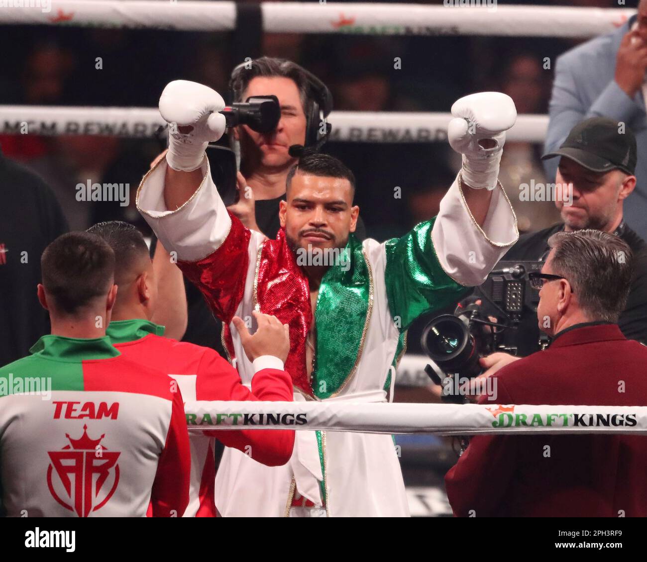 LAS VEGAS, NEVADA - MARCH 25: Jesus Ramos in the ring for their Super ...