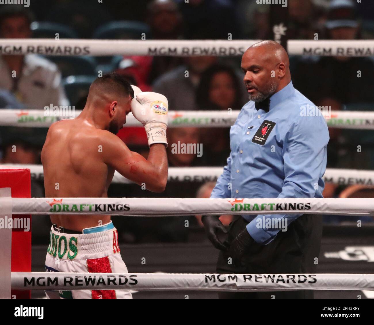 LAS VEGAS, NEVADA - MARCH 25: Jesus Ramos in the ring for his Super ...