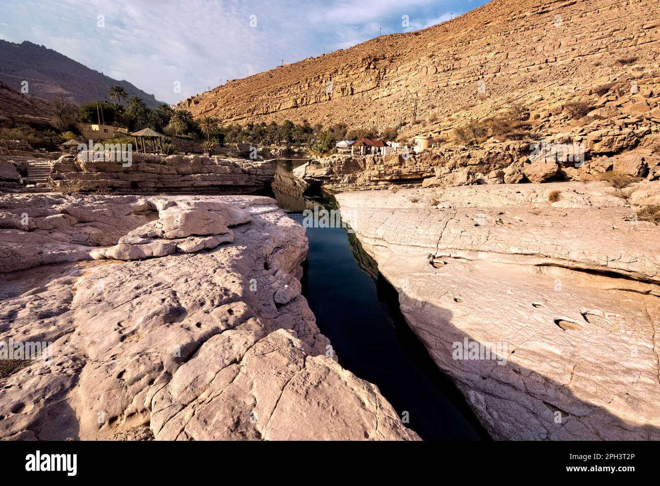 Entrance to the canyon of Wadi Bani Khalid, Oman Stock Photo - Alamy