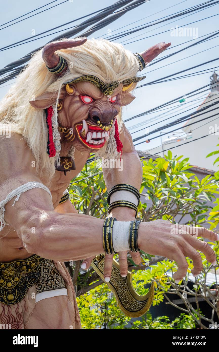 Ogoh-Ogoh, demon statue made for Ngrupuk parade conducted on the eve of ...