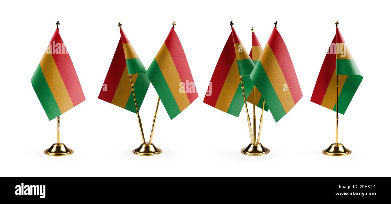 Small national flags of the Bolivia on a white background Stock Photo ...