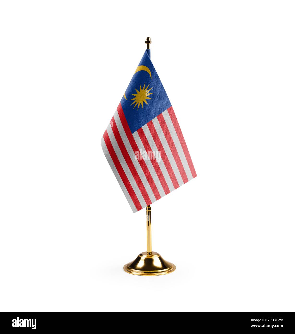 Small national flags of the Malaysia on a white background Stock Photo ...