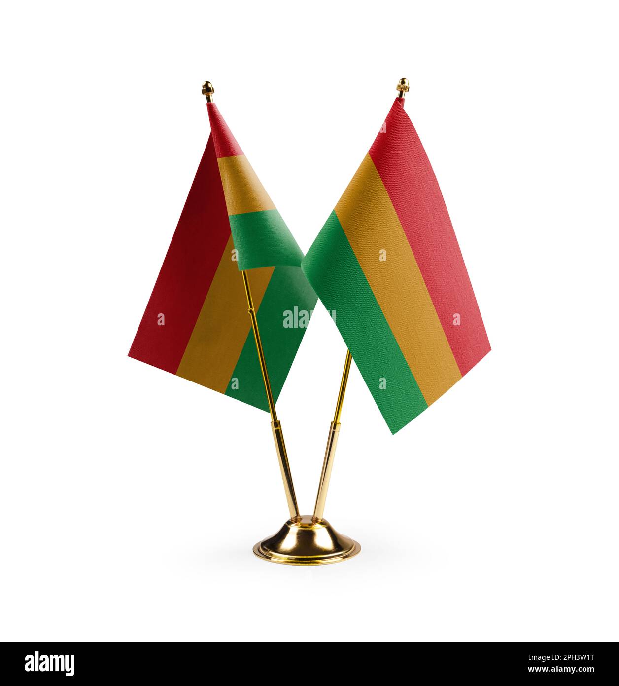 Small national flags of the Bolivia on a white background Stock Photo ...