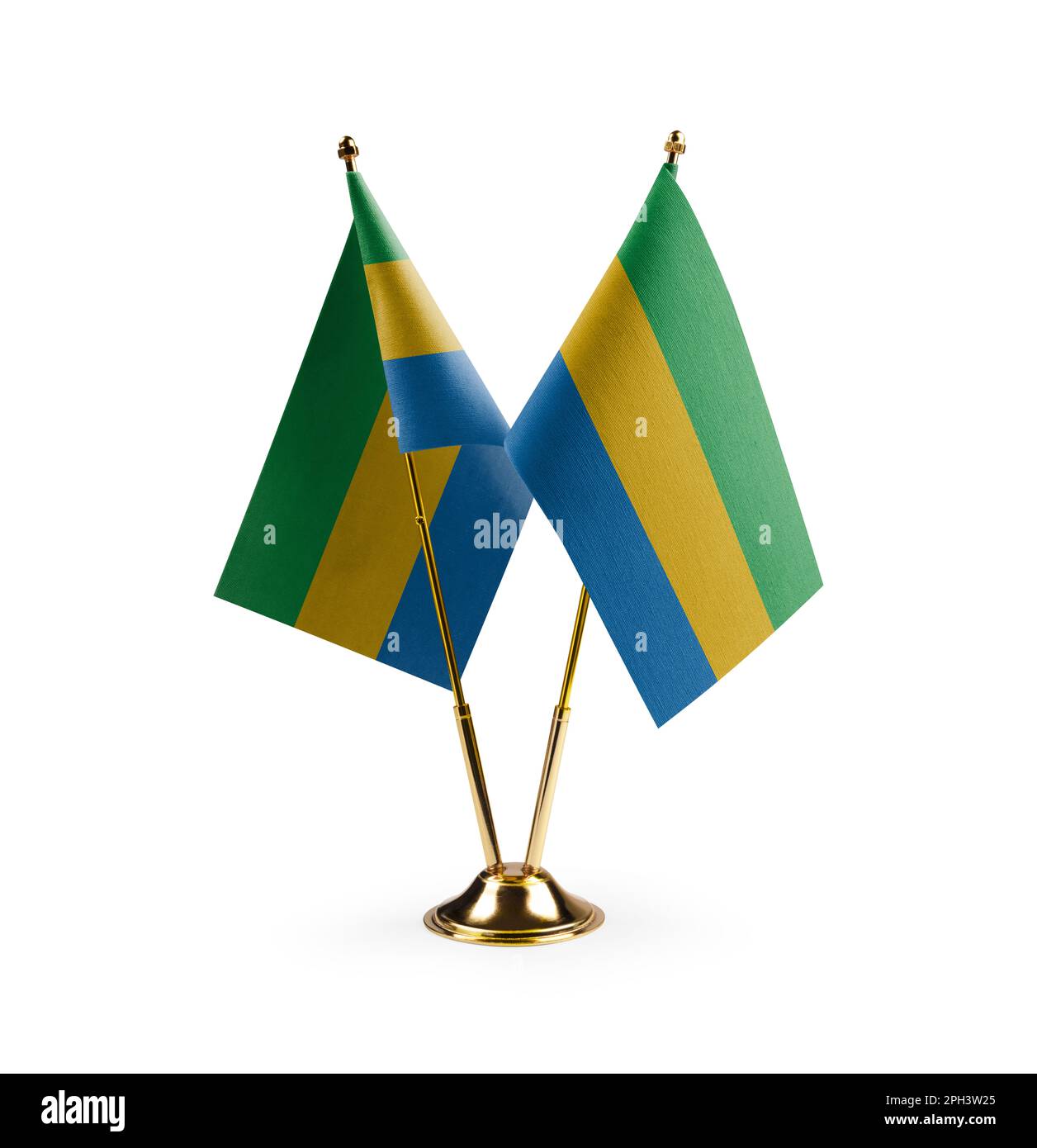 Small national flags of the Gabon on a white background Stock Photo - Alamy