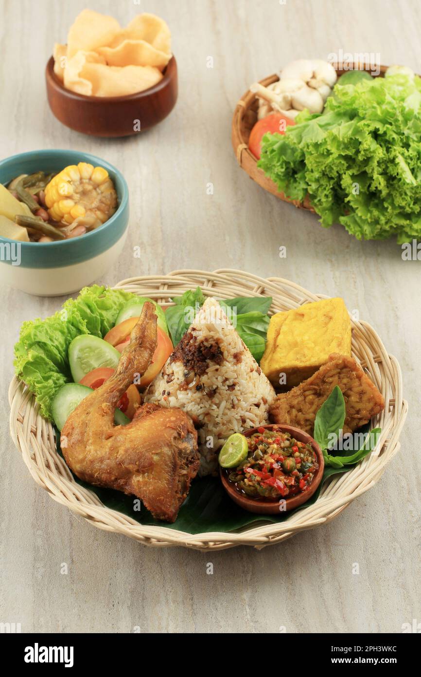 Nasi Tutug Oncom. Traditional Sundanese Meal of Rice Mixed with ...