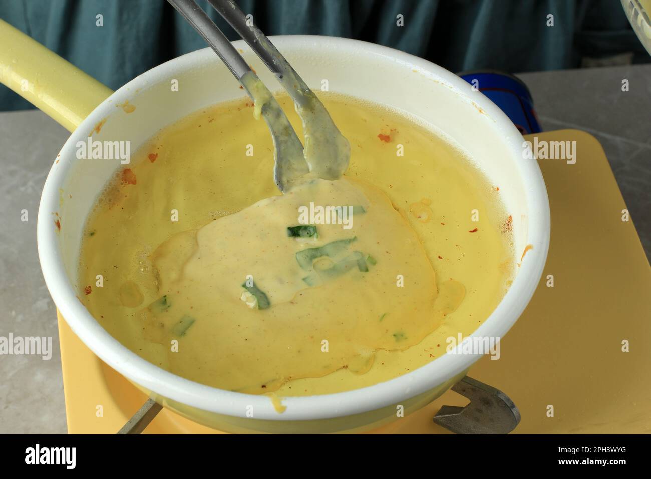 Process Making Homemade Tempe Mendoan Stock Photo - Alamy
