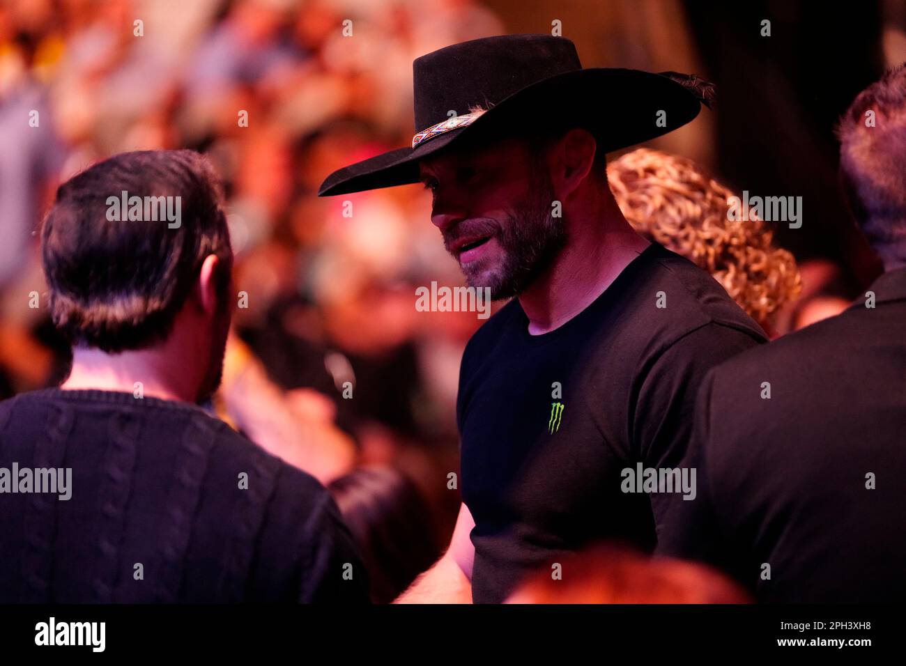 SAN ANTONIO, TEXAS - March 25: Donald “Cowboy” Cerrone reacts to his ...