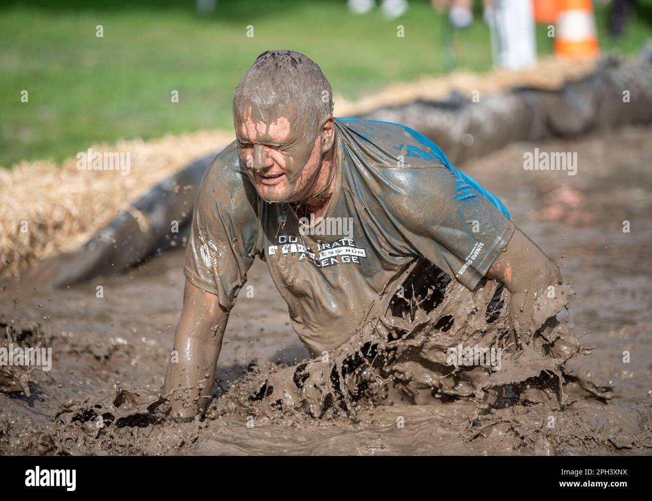 Christchurch, New Zealand. 26th Mar, 2023. Children and adults compete in a Muddy Good Run, an ...
