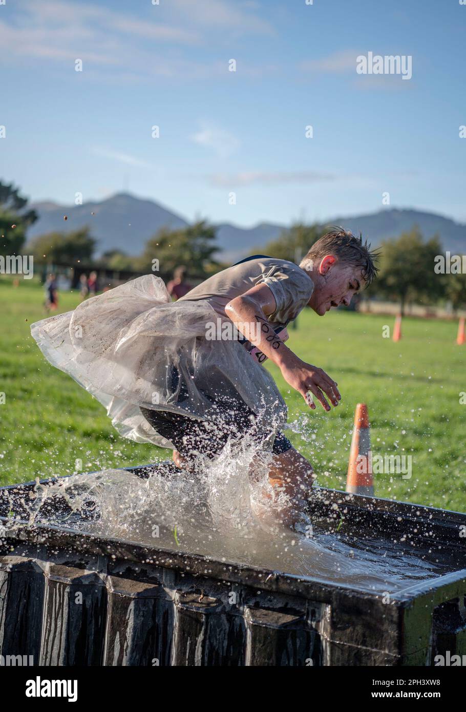 Christchurch, New Zealand. 26th Mar, 2023. Children and adults compete ...
