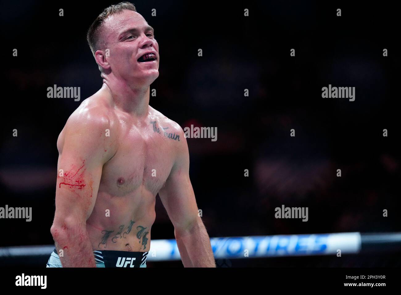 SAN ANTONIO, TEXAS - MARCH 25: Nate Landwehr celebrates his victory ...