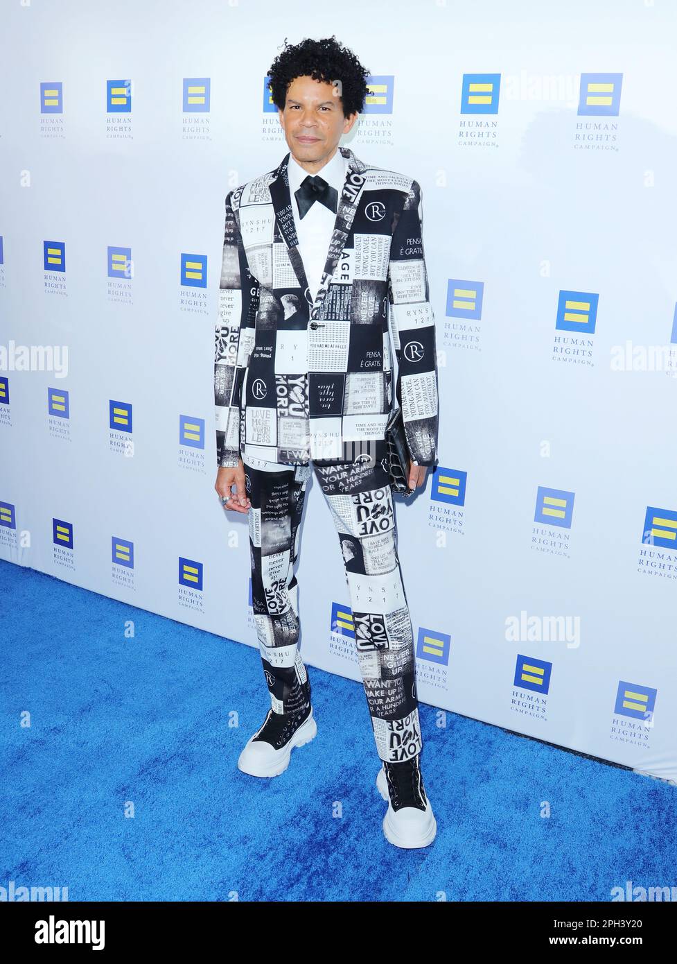 Los Angeles, USA. 25th Mar, 2023. Aaron Walton arrives at The 2023 Human Rights Campaign LA ...