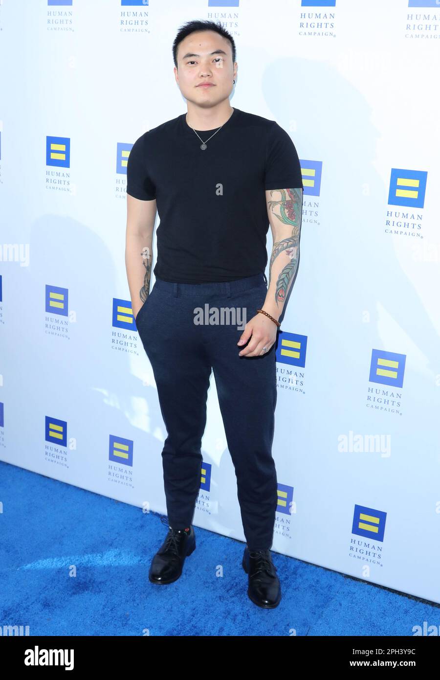 Los Angeles, USA. 25th Mar, 2023. Leo Sheng arrives at The 2023 Human ...