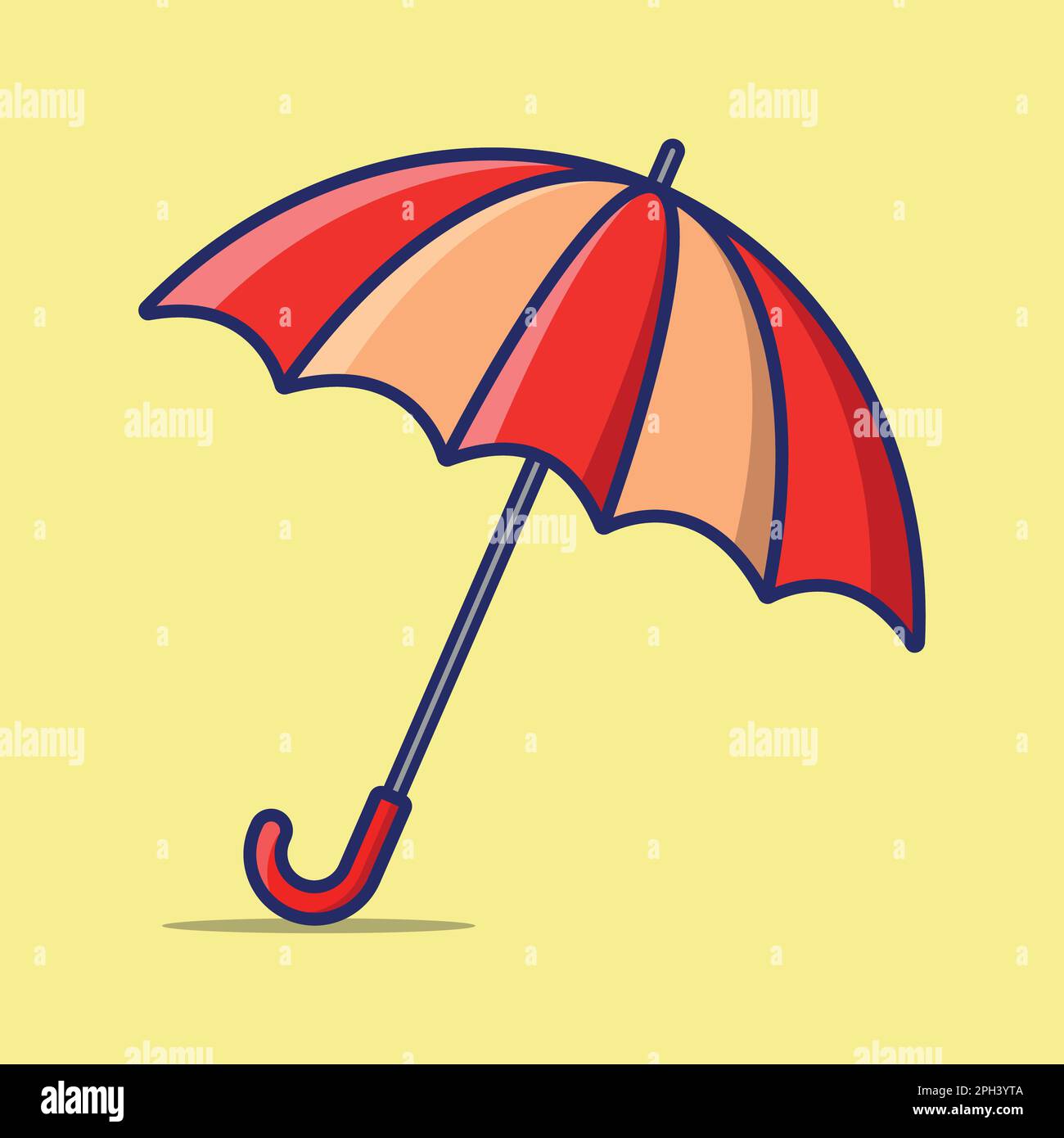 Cartoon Umbrella Vector Illustration, Umbrella Vector Design, Flat ... Cartoon Umbrella Vector Illustration, Umbrella Vector Design, Flat ...