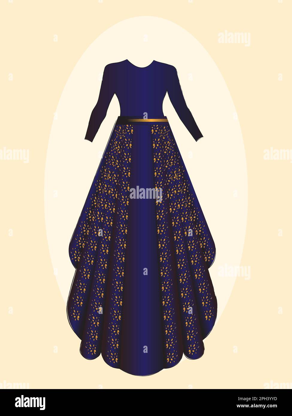 WESTERN BRIDE FROCK WITH GOLDEN DETAILING PROM WEDDING BELT FROCK FOR ...