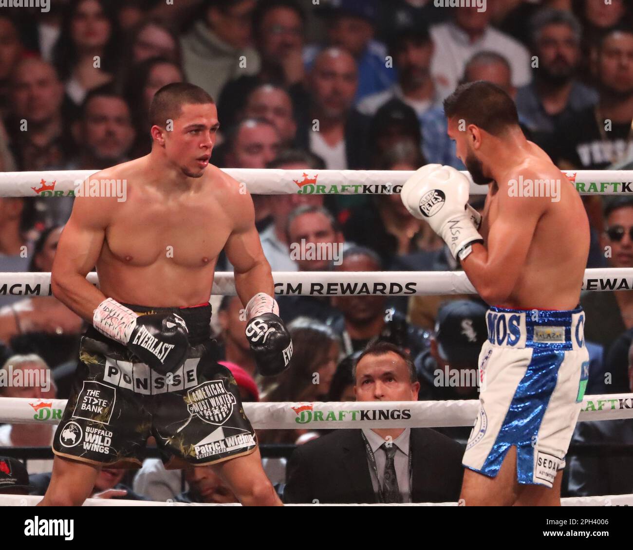 LAS VEGAS, NEVADA - MARCH 25: (R-L) Jesus Ramos battles Joseph Spencer ...