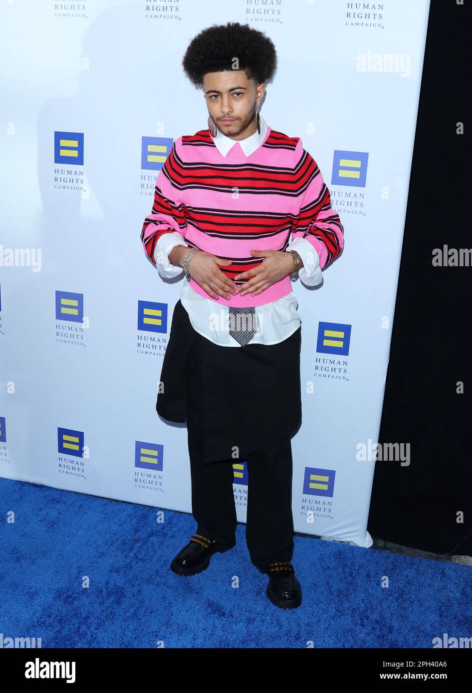 Los Angeles, USA. 25th Mar, 2023. Nico Craig arrives at The 2023 Human ...