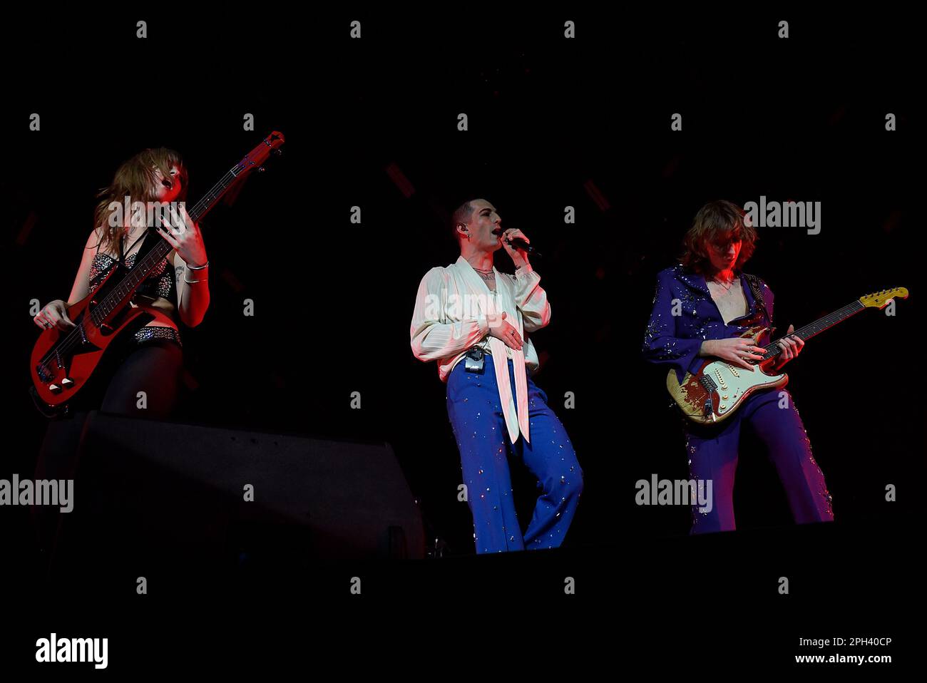 Rome, Italy. 25th Mar, 2023. (From L-R) Victoria De Angelis, Damiano ...