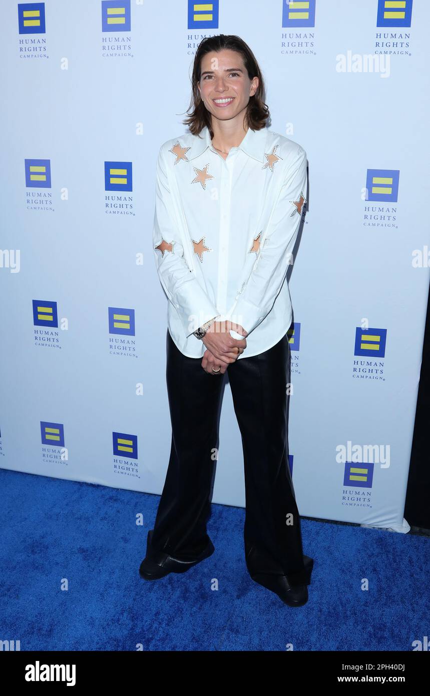 Los Angeles, USA. 25th Mar, 2023. Tobin Heath arrives at The 2023 Human ...