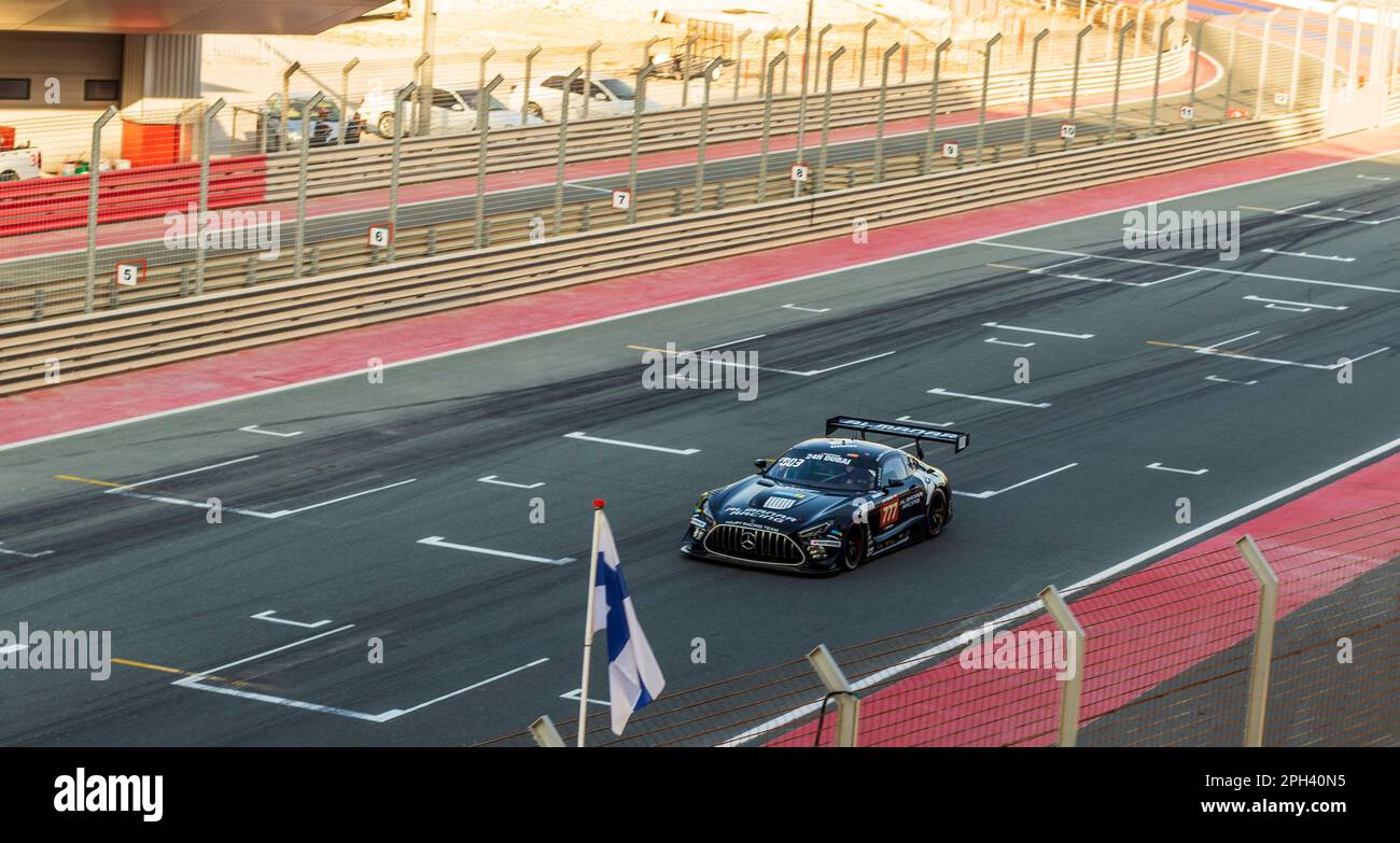 Dubai, UAE - 01.14.2023 - Racing cars on Dubai Autodrome circuit during ...