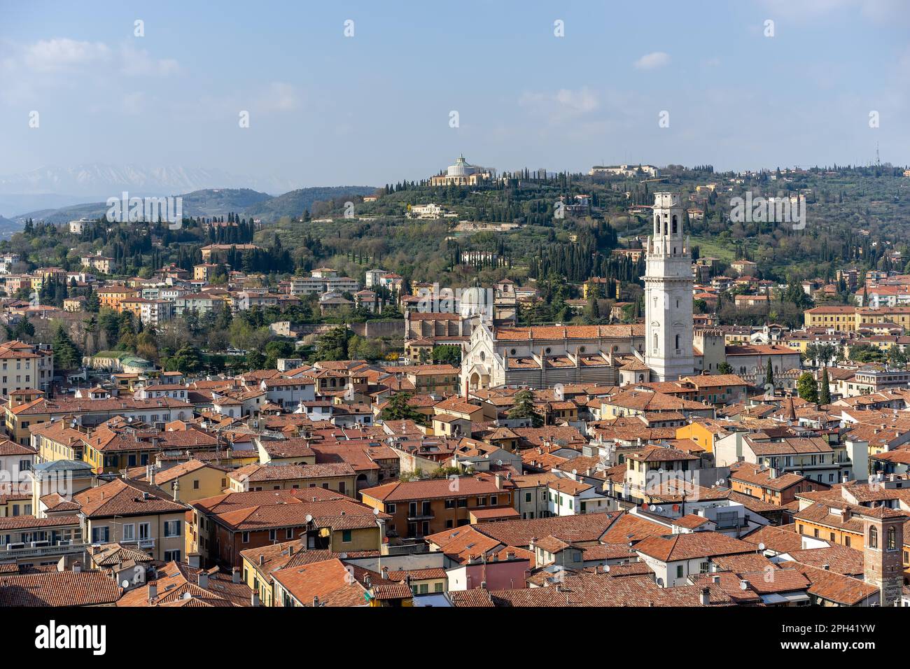 View of Verona from the Lamberti Tower Stock Photo - Alamy