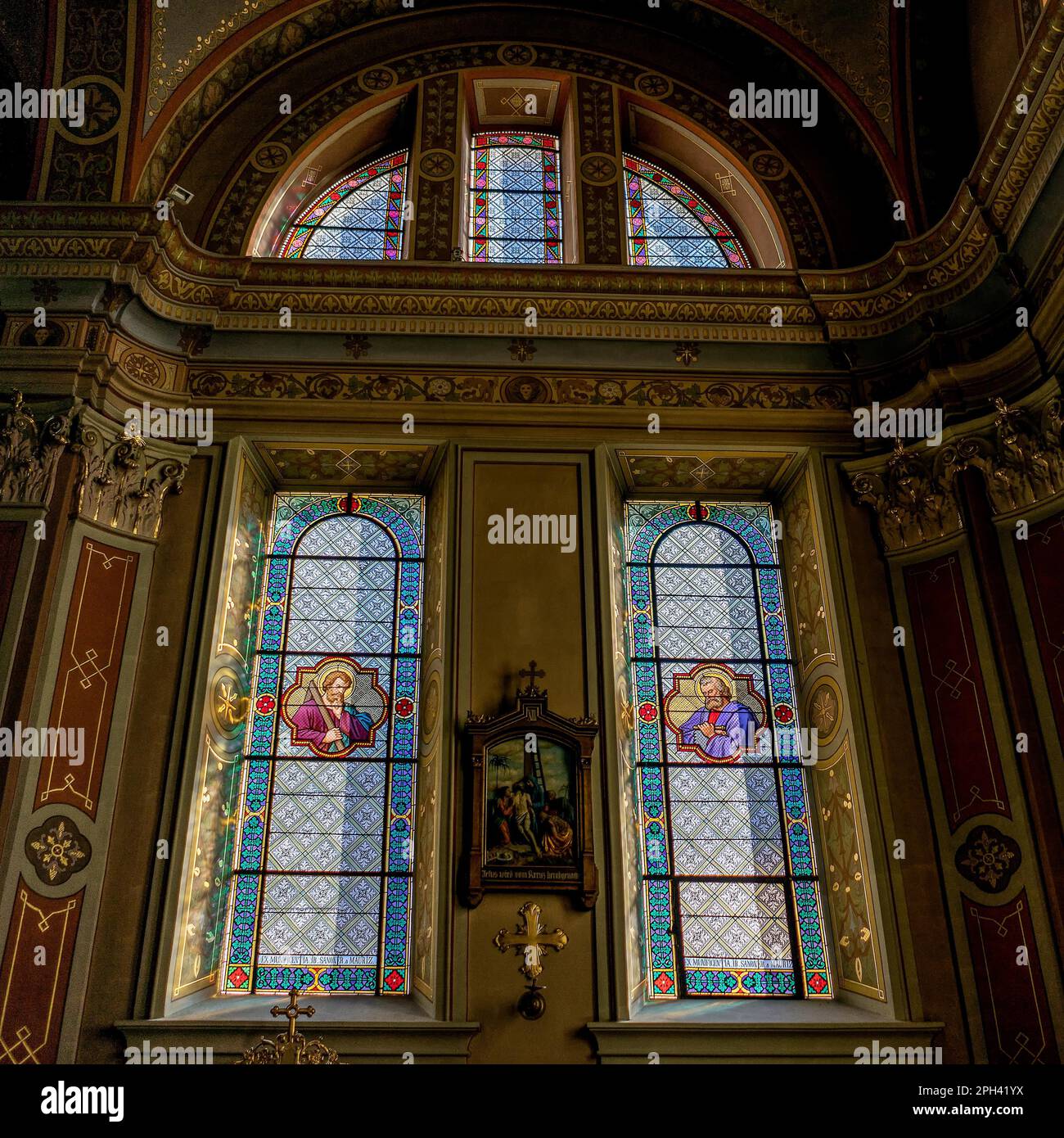Interior View of the Parish Church in Ortisei Stock Photo - Alamy