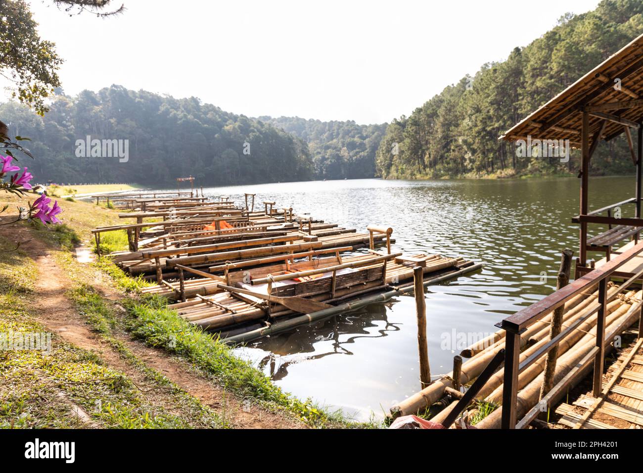 Pang Ung is a tourist attraction in Mae Hong Son, Northern Thailand ...