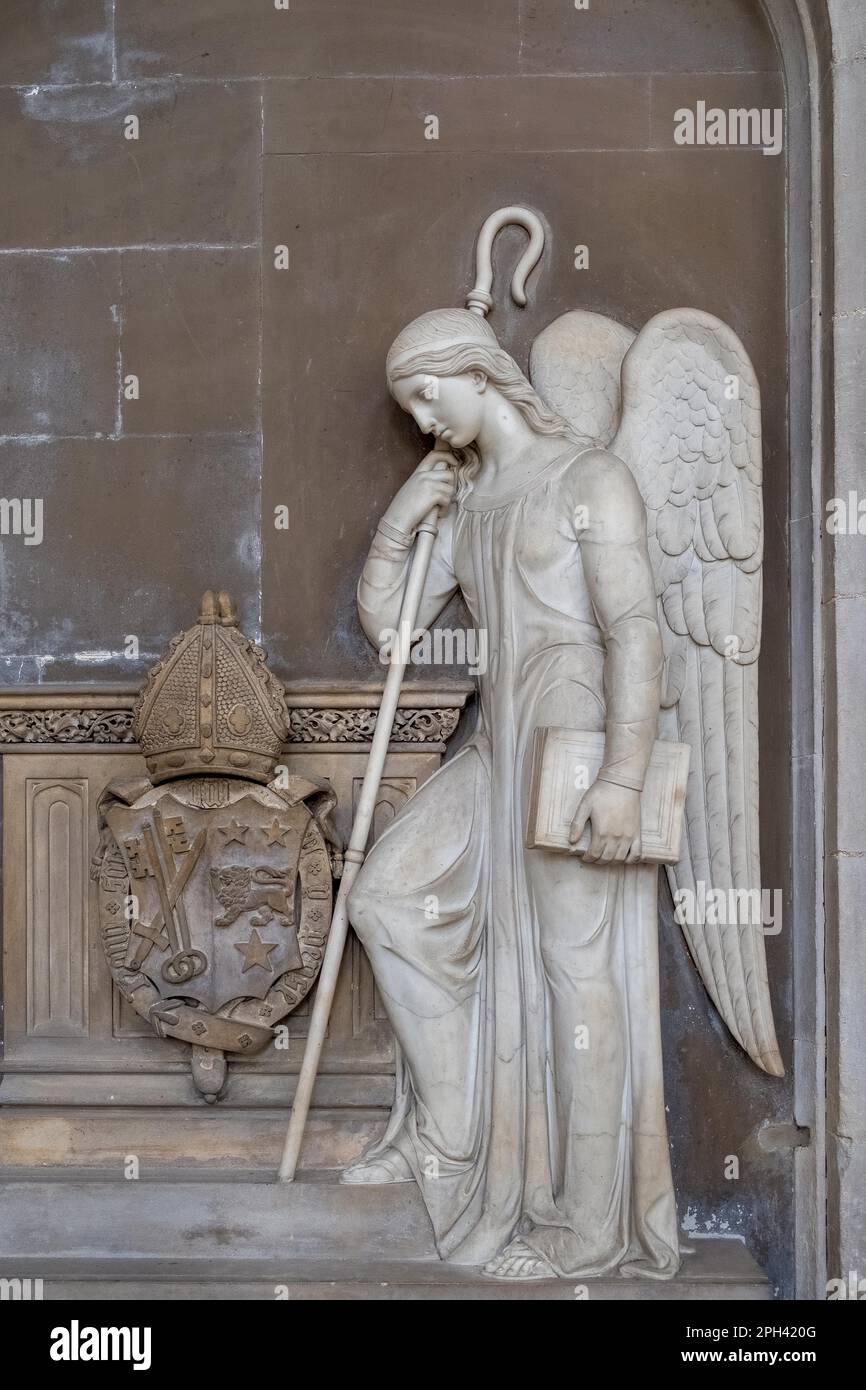 Sculpture of an Angel in Winchester Cathedral Stock Photo - Alamy