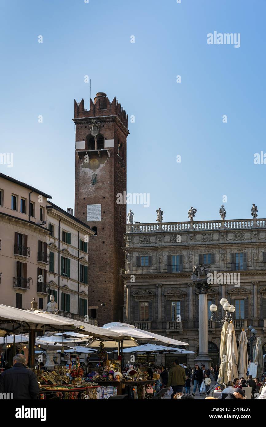 The Gardello Tower in Verona Stock Photo - Alamy