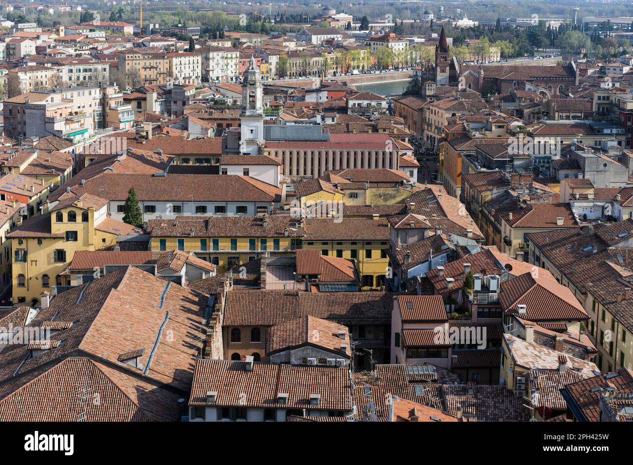 View of Verona from the Lamberti Tower Stock Photo - Alamy