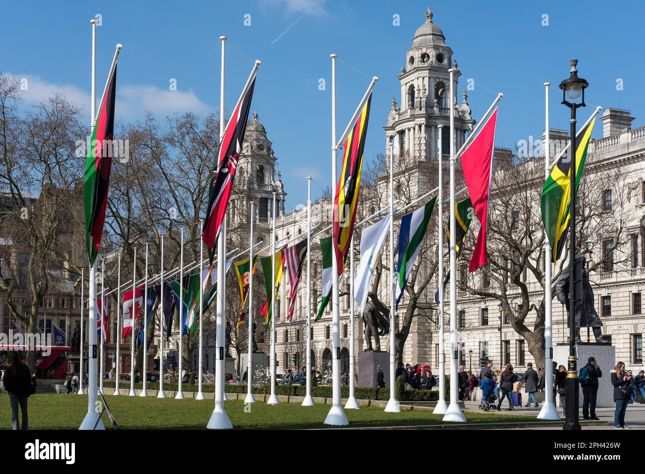 Flag flying parliament square hi-res stock photography and images - Alamy