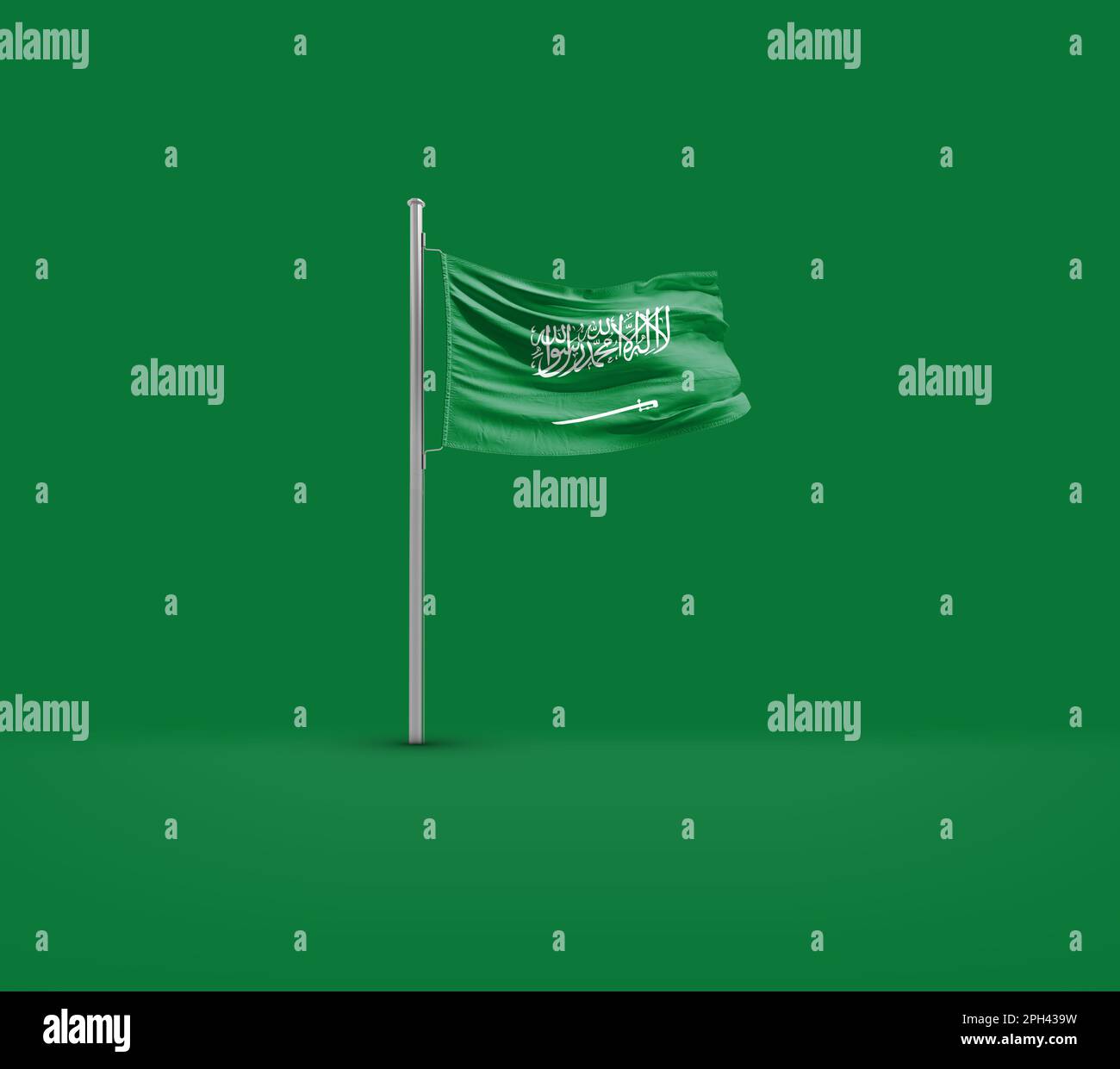 Saudi arabia flag flying hi-res stock photography and images - Alamy