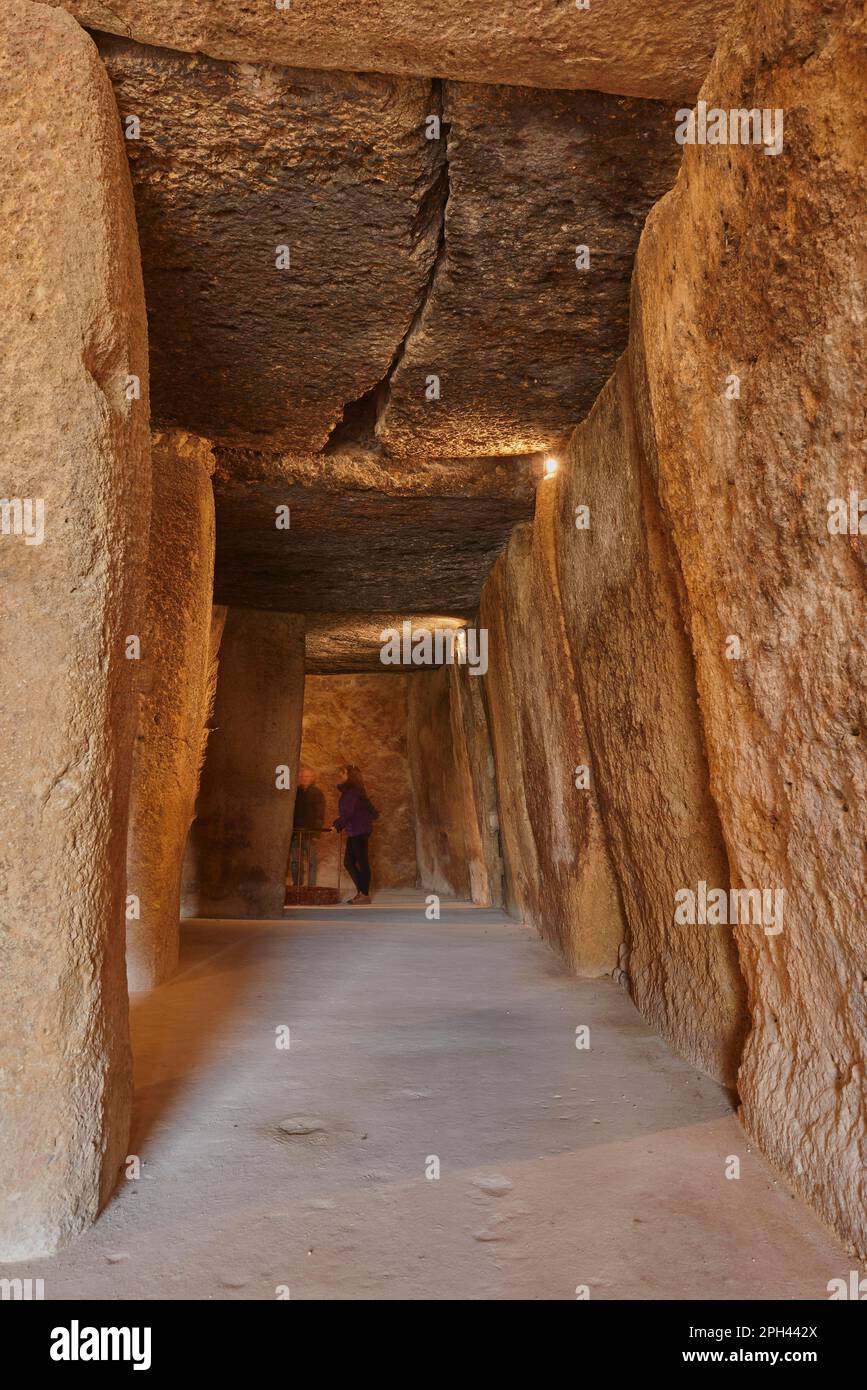 Menga dolmen, Menga megalithic dolmen, Antequera, Malaga province ...
