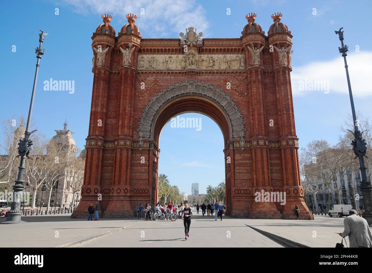 Barcelona, Spain - March 01, 2016: The Arc de Triomf was originally ...
