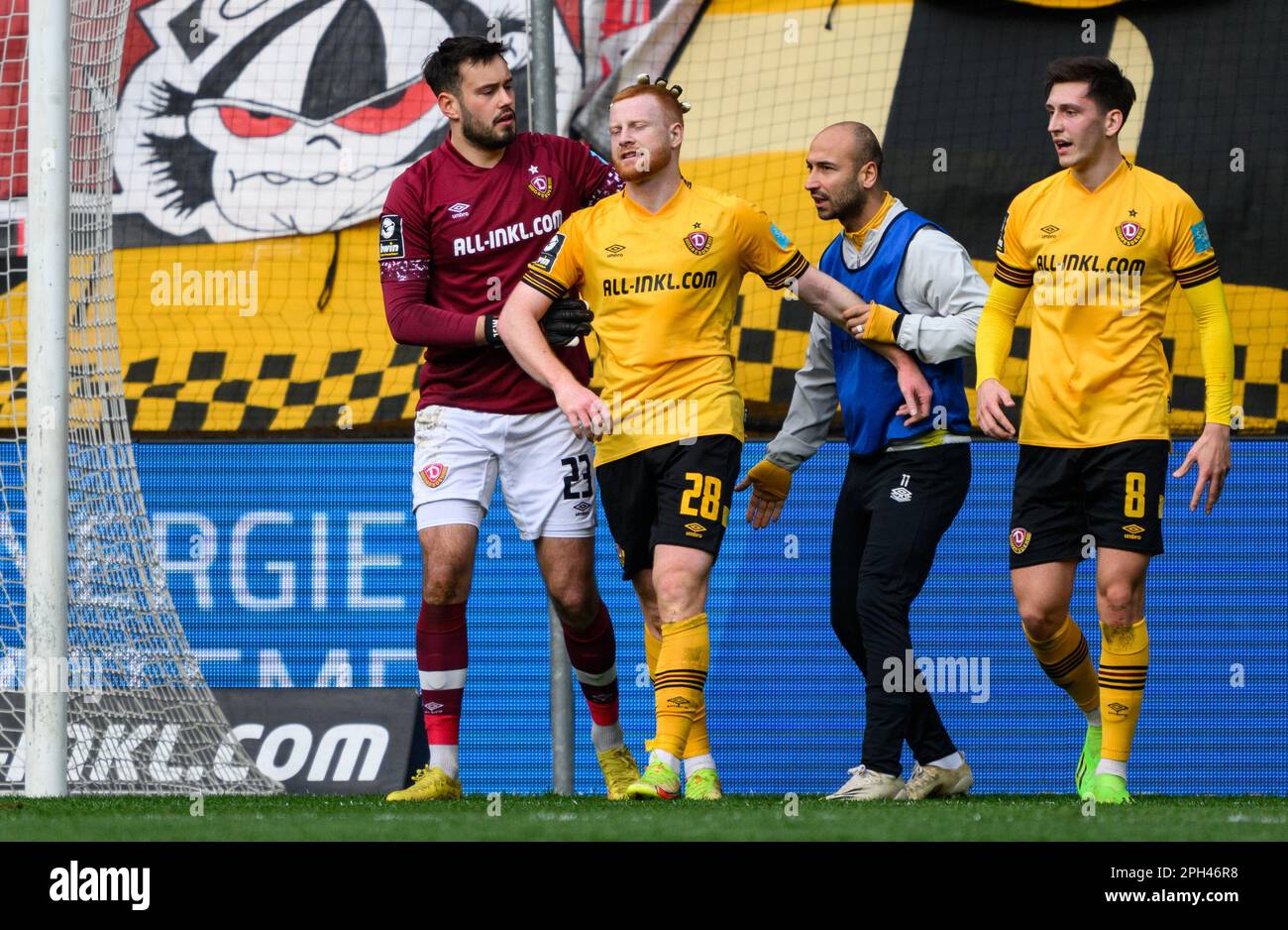 Dresden, Germany. 25th Mar, 2023. Soccer: 3. league, SG Dynamo Dresden ...
